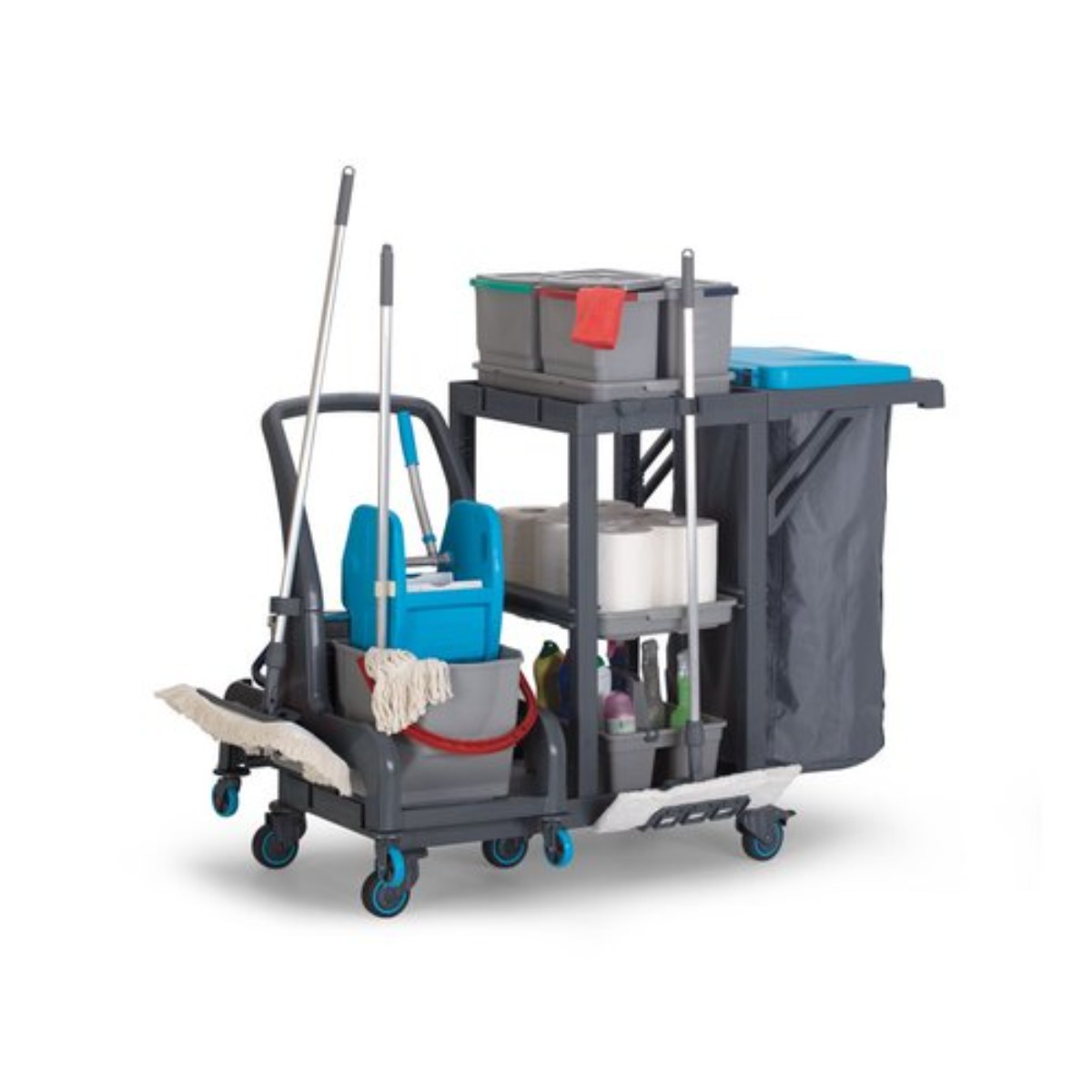 Multi-Purpose Service Trolley with Color Coded - Excel Hygiene